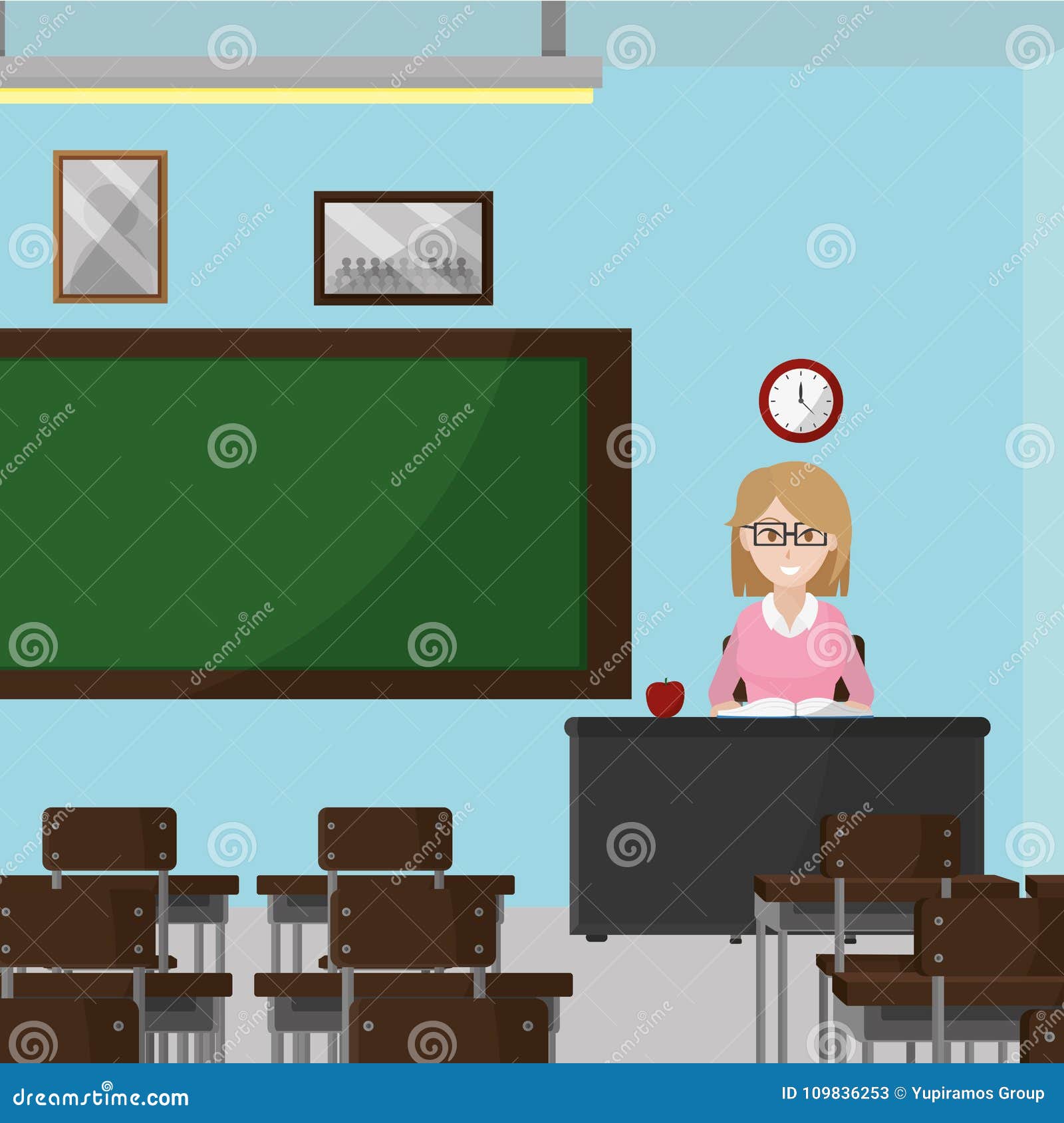 School classroom design stock vector. Illustration of school - 109836253