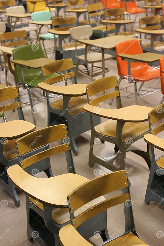 School Classroom Desks stock image. Image of colored, elementary - 2034849