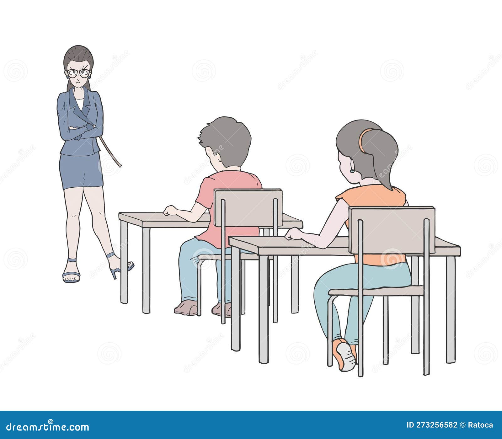 School classroom draw stock vector. Illustration of college - 273256582