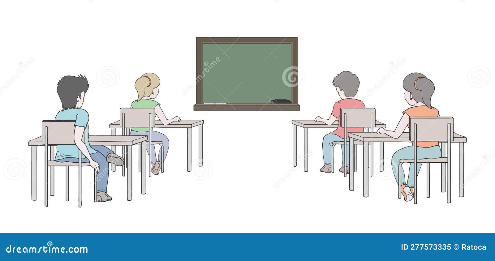 School classroom draw stock vector. Illustration of board - 277573335