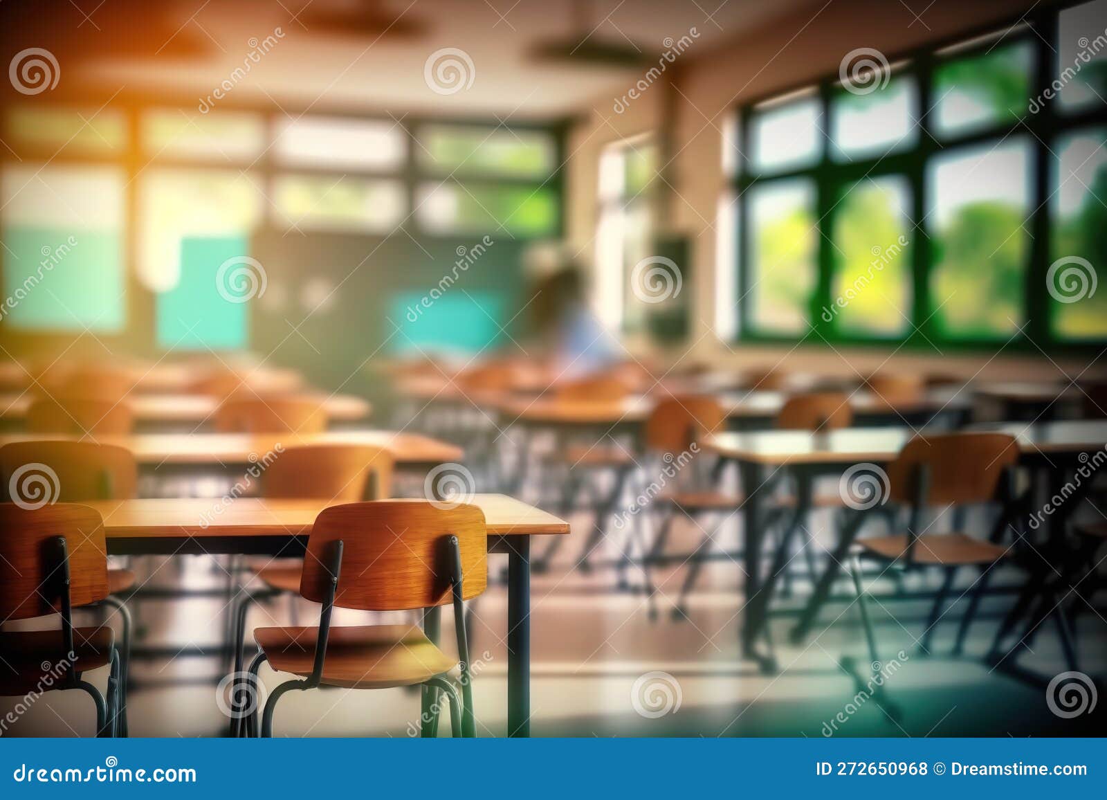 School Classroom and Sunlight,AI Generated Stock Illustration ...