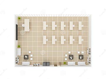 School classroom top view stock illustration. Illustration of indoor ...