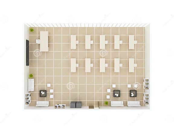School classroom top view stock illustration. Illustration of indoor ...