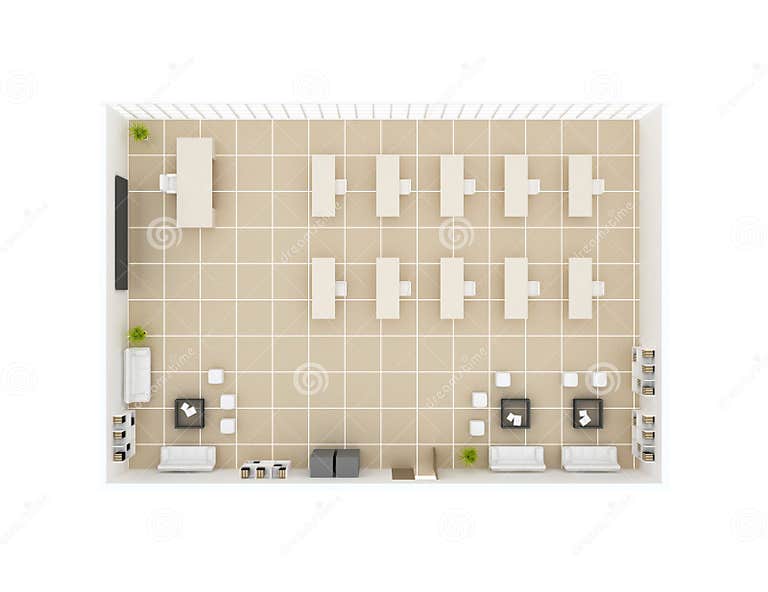 School classroom top view stock illustration. Illustration of indoor ...