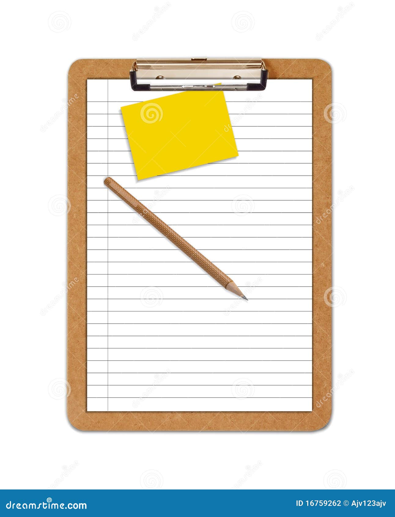 School Clipboard With Ruled Paper Royalty-Free Stock Photo ...