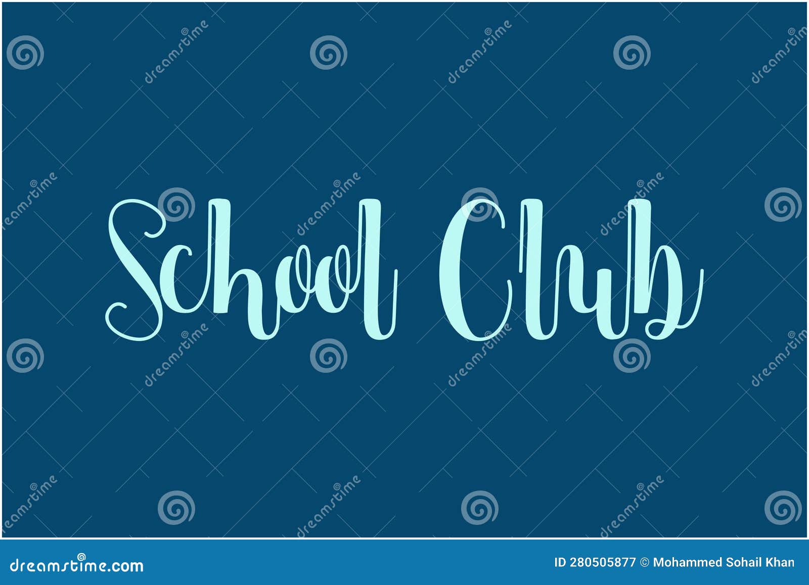 School Club Elegant Typography Lettering Text Vector Design Quote Stock ...