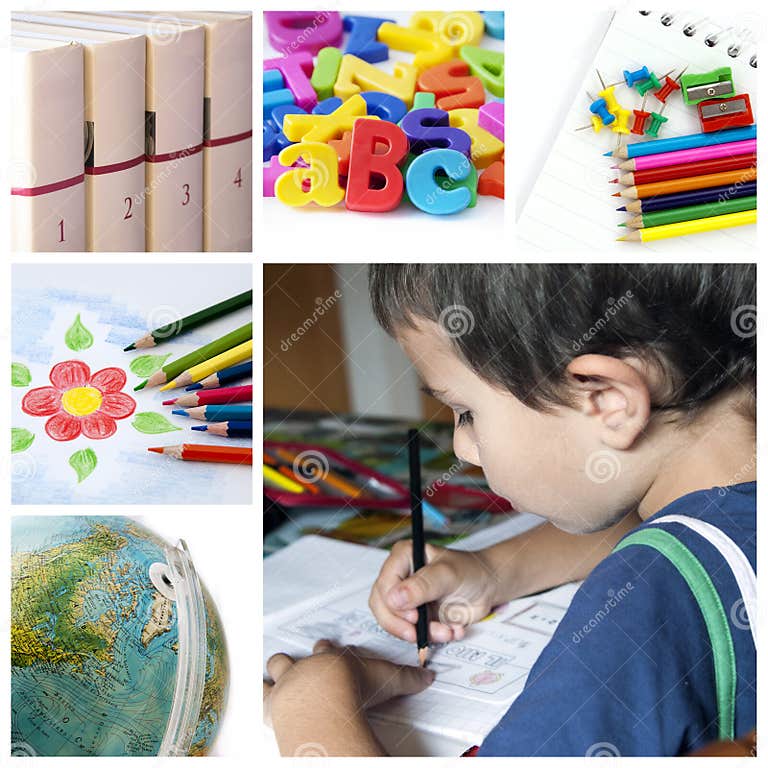 School collage stock photo. Image of elementary, letters - 29045174