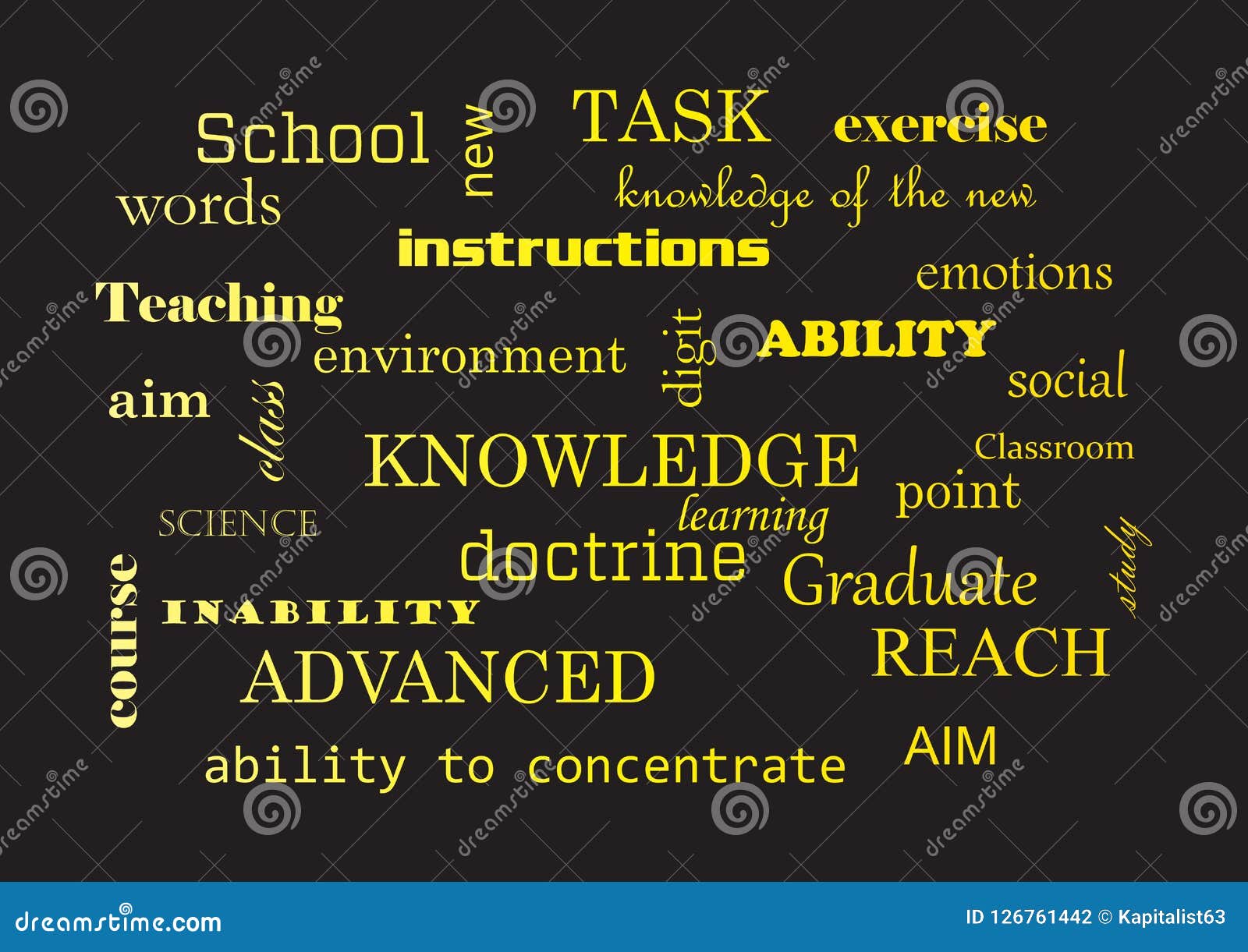 School. Collage of Words Vector Illustration Stock Vector ...
