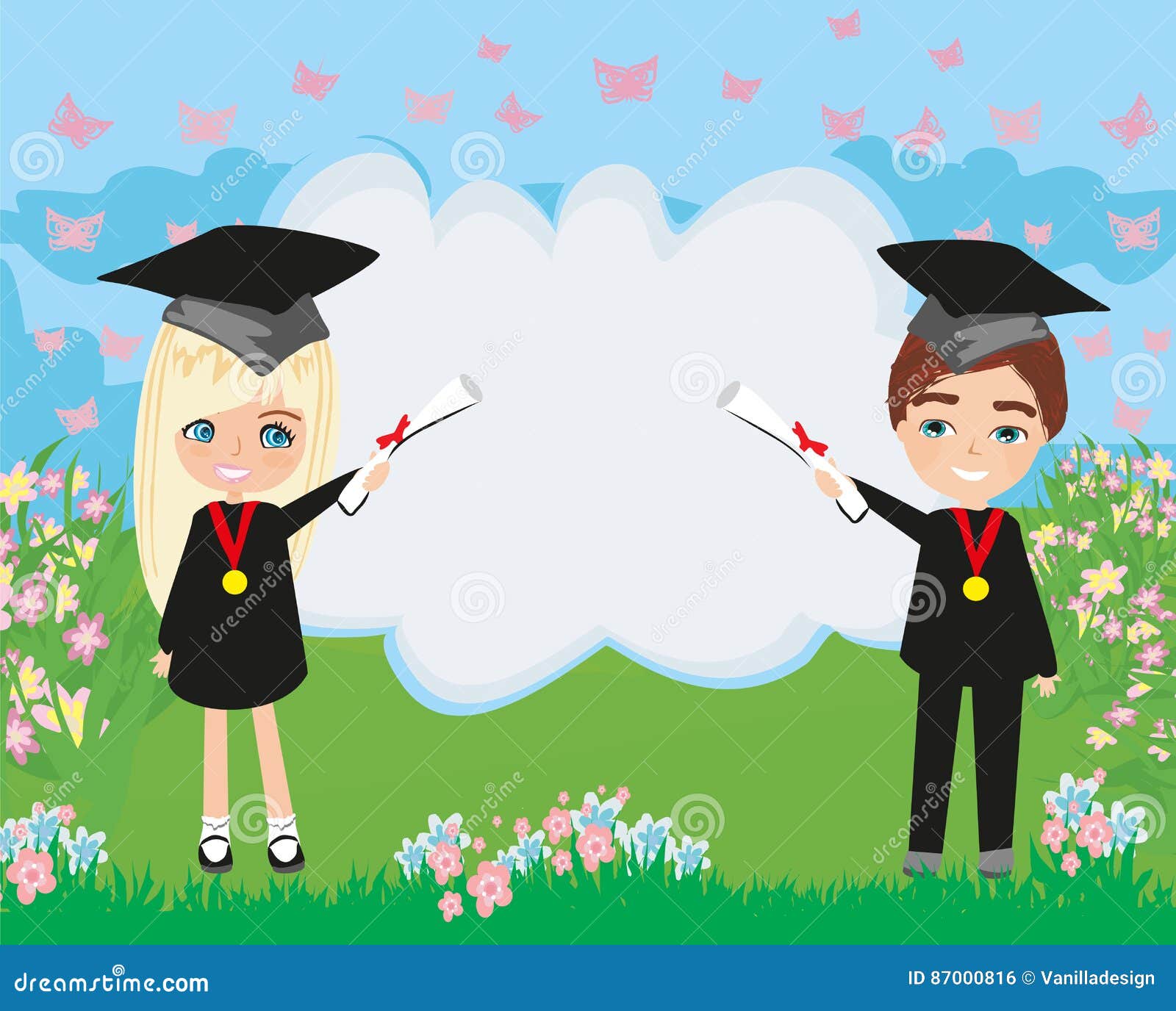 School College Graduation Cartoon Stock Illustrations – 6,471 School ...