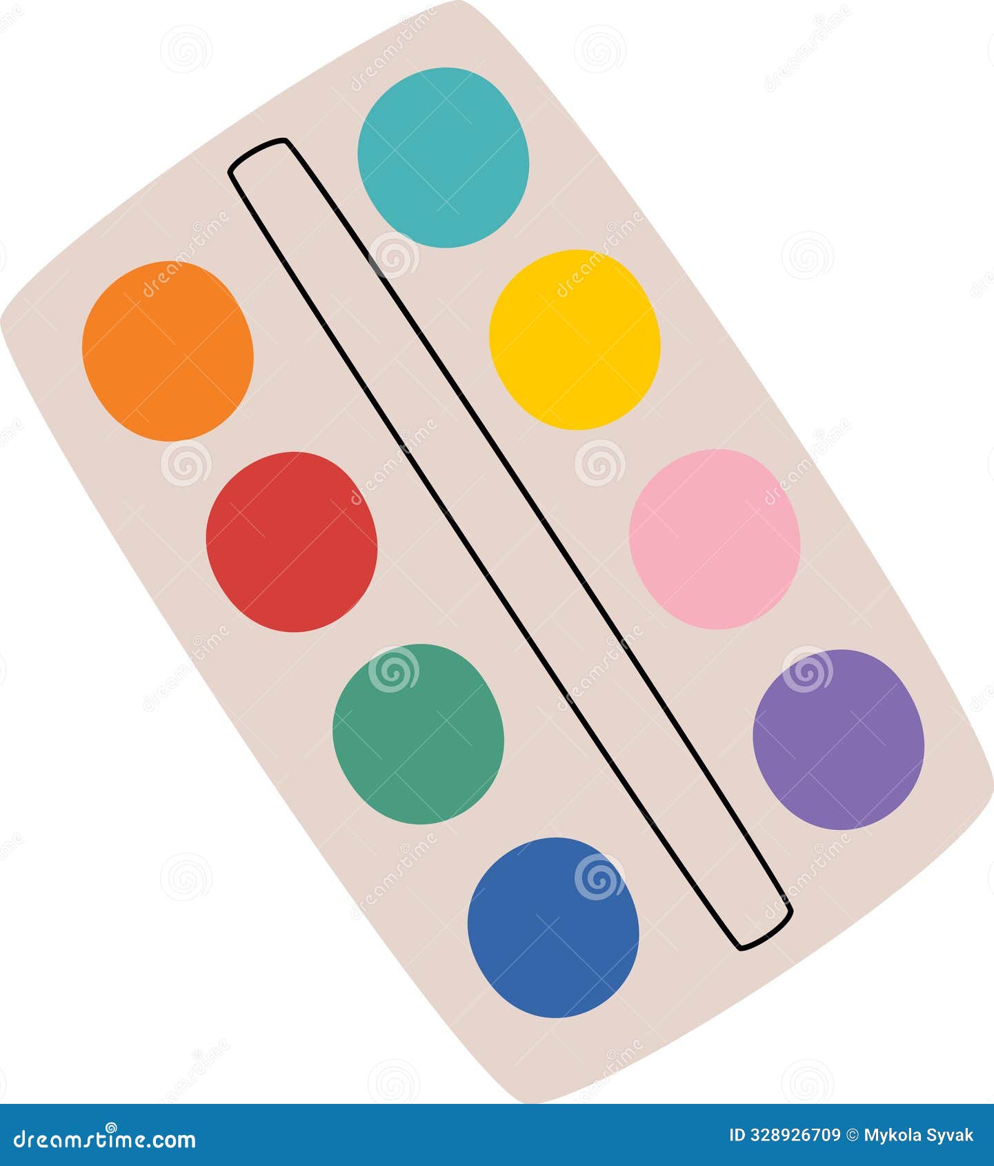 School Color Palette stock illustration. Illustration of draw - 328926709