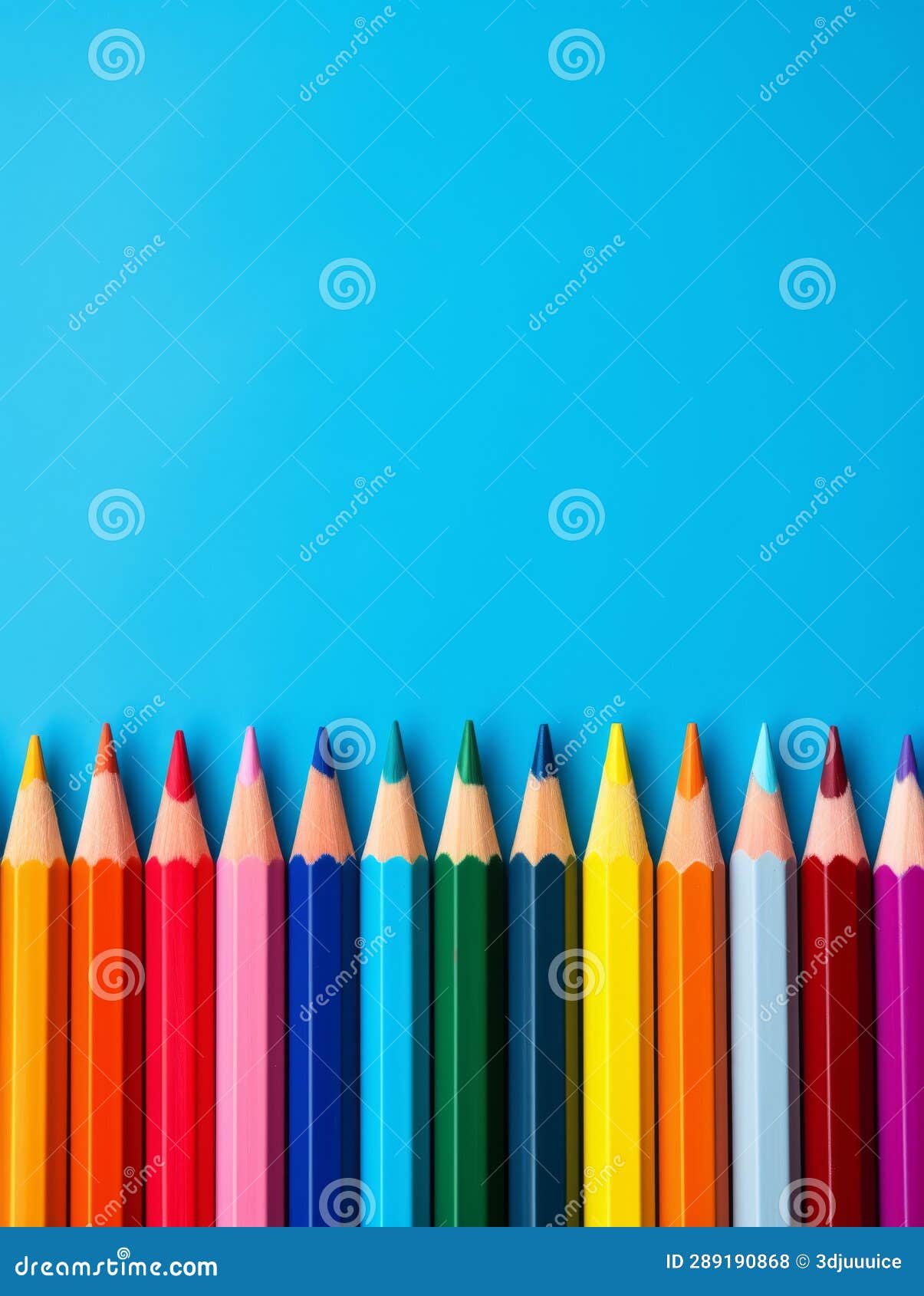 School Colored Pencil Education Tool Vertical Illustration. Stock ...