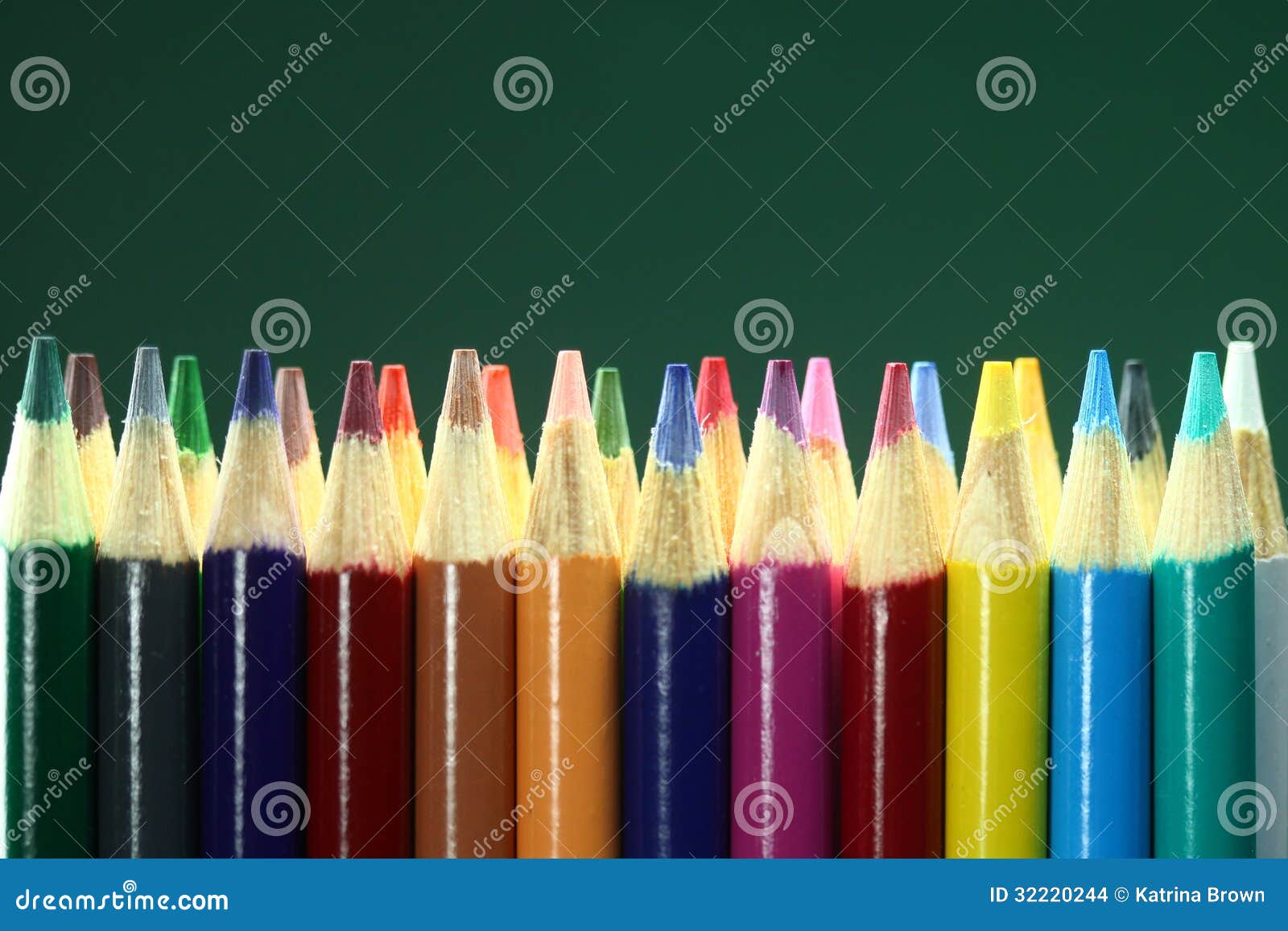 School Colored Pencils with Extreme Depth of Field Stock Photo - Image ...