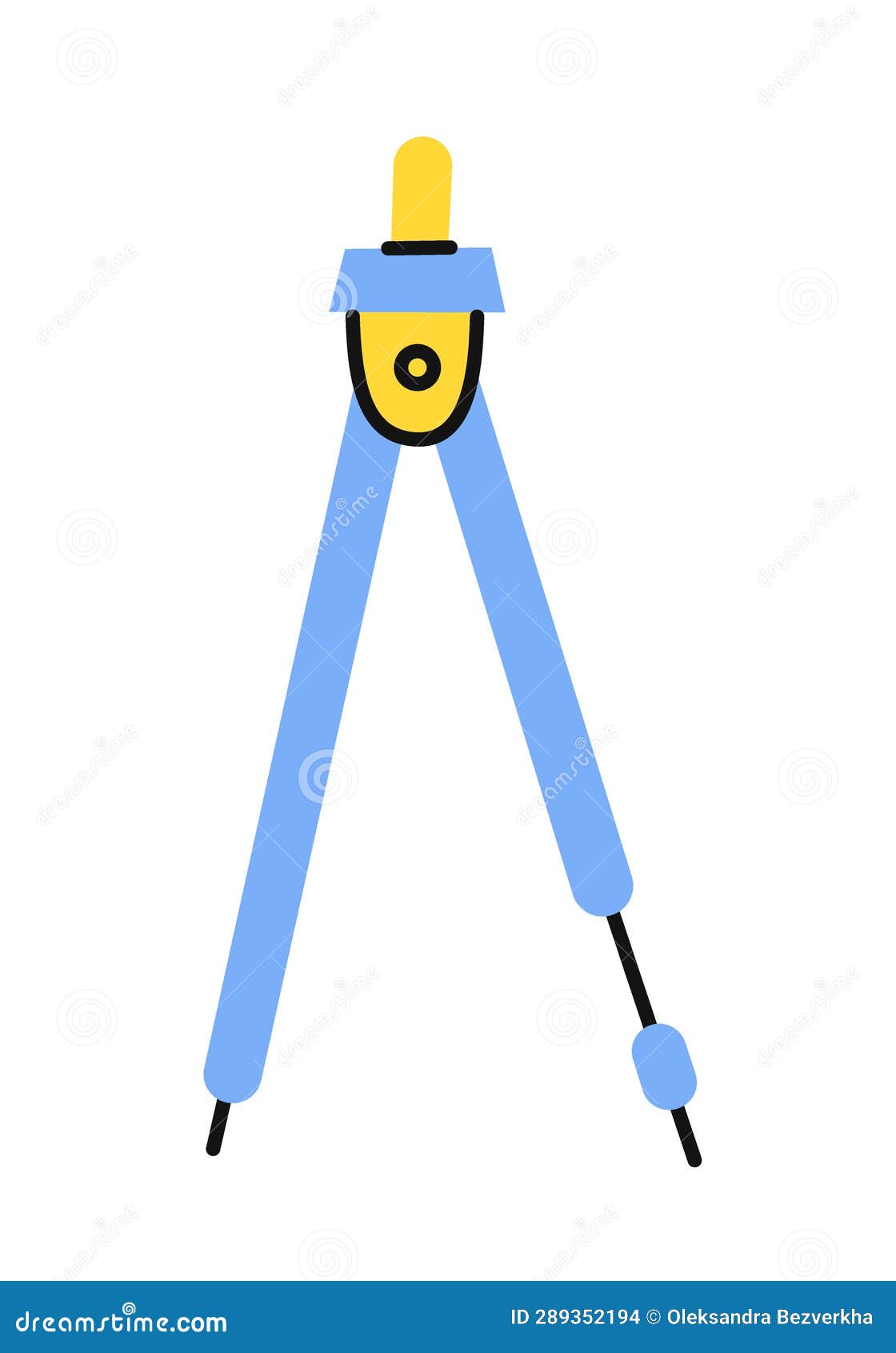 School Compass. School and Education Supply. Flat Vector Illustration ...