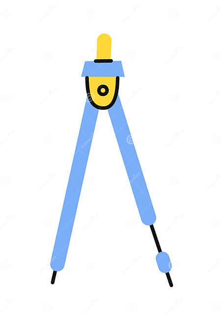 School Compass. School and Education Supply. Flat Vector Illustration ...