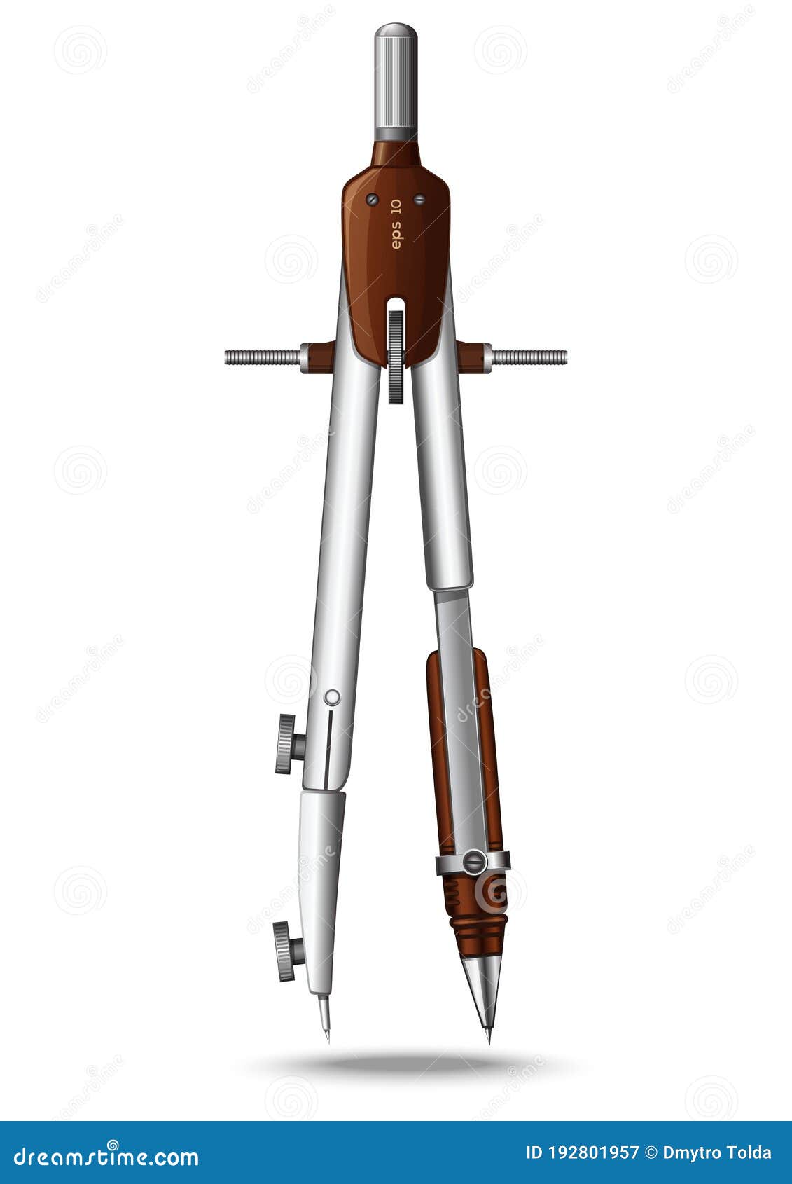 School Compasses for Drawing Circles. Vector Icon Stock Vector ...