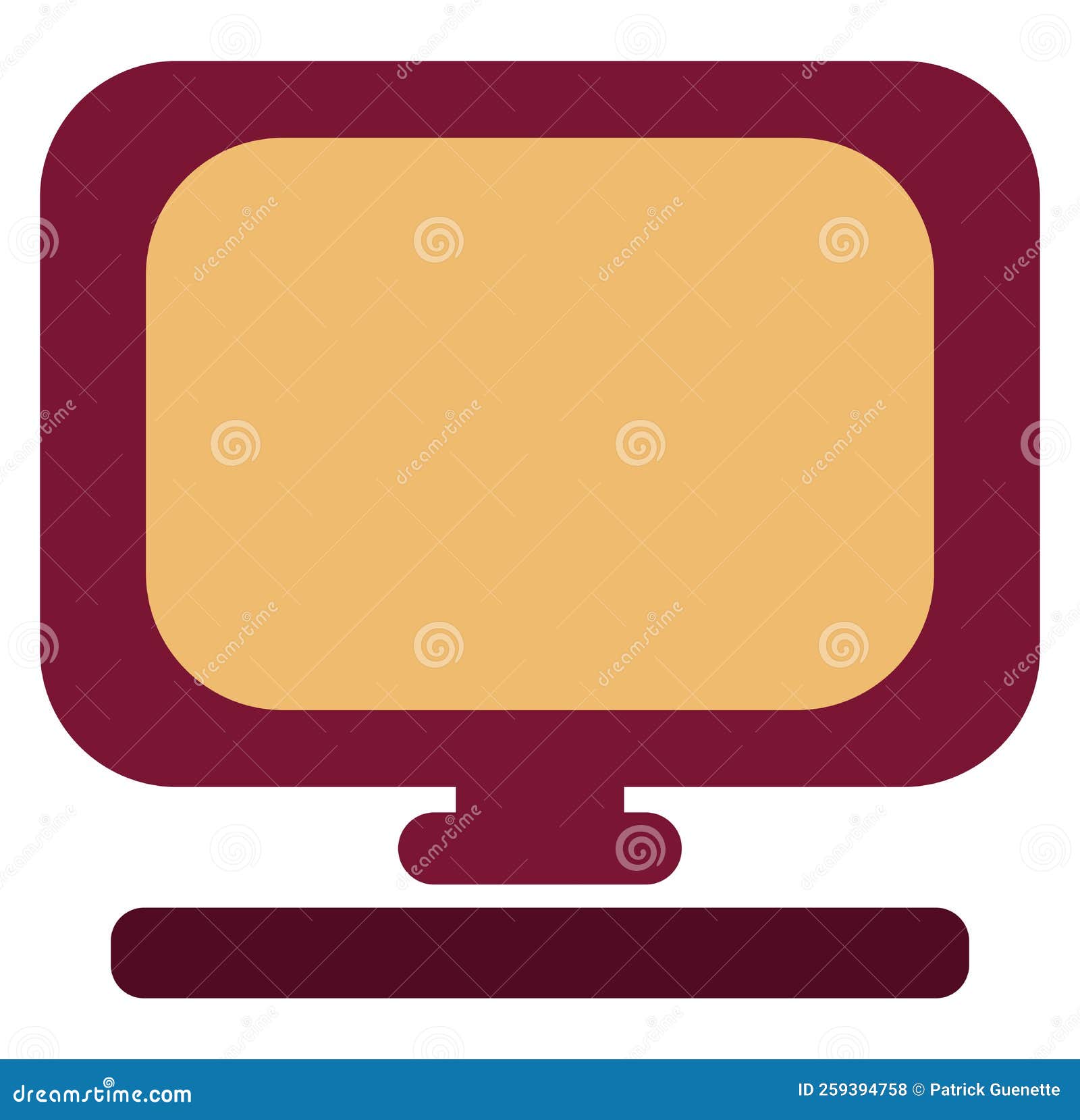 School computer, icon stock vector. Illustration of computer - 259394758