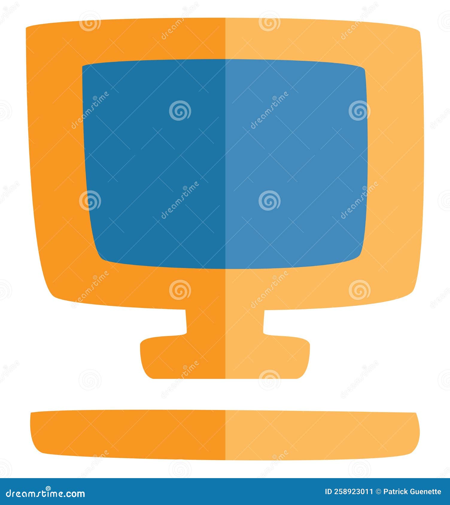 School computer, icon stock vector. Illustration of technology - 258923011