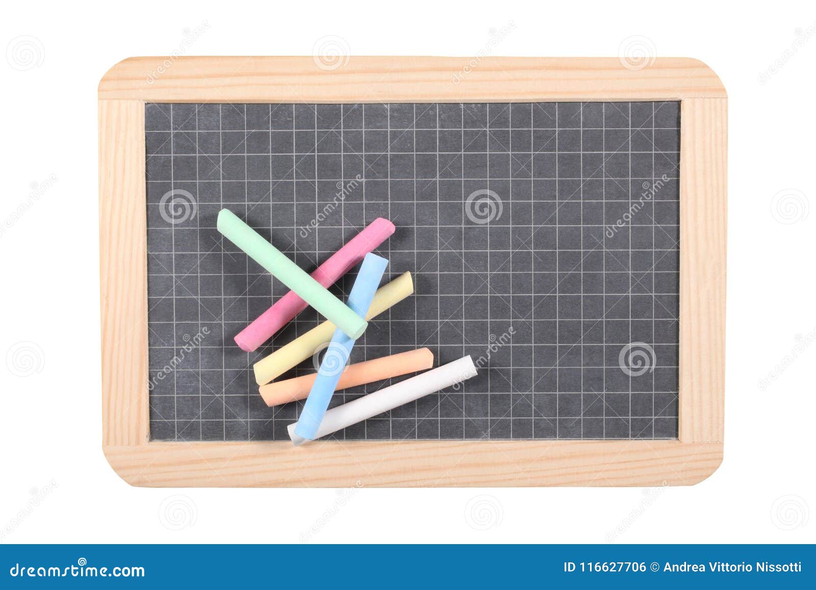 School Concept: Close Up on a Slate Blackboard Isolated on White ...