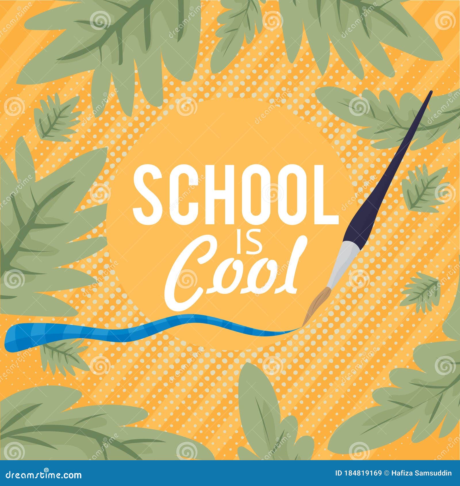 School is Cool. Vector Illustration Decorative Background Design Stock ...
