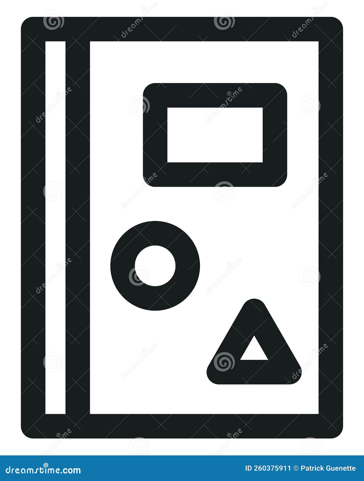 A School Copybook Outline Color Icon. A Study Notebook. Notebook In A ...