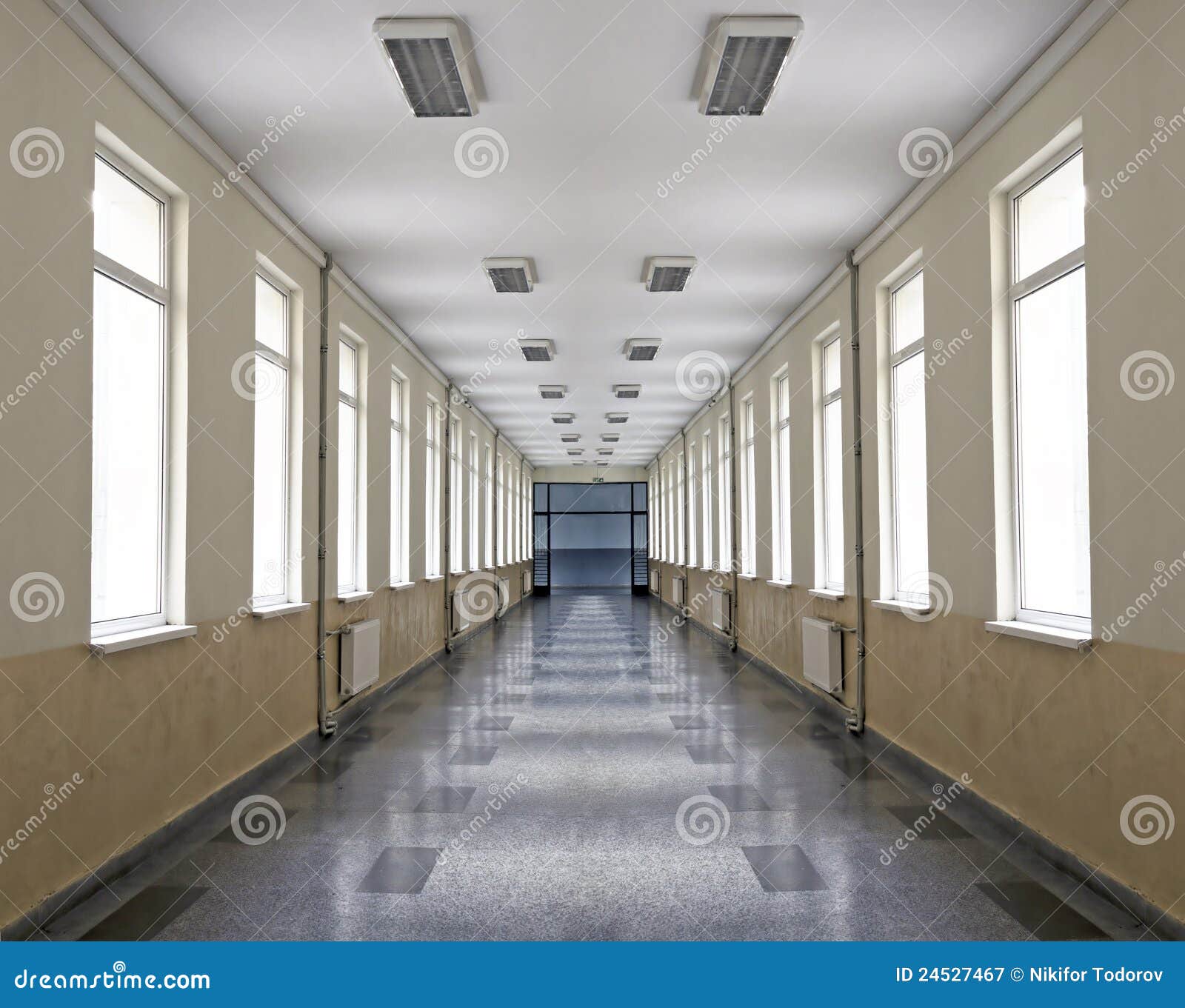 School Corridor With Lockers. Stock Illustration | CartoonDealer.com ...