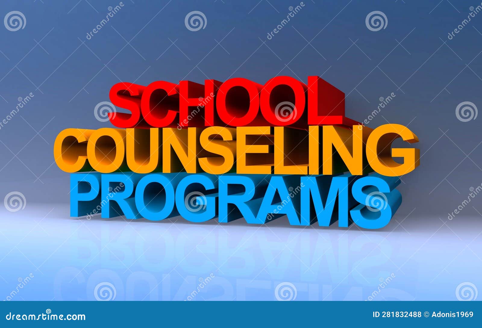 School Counseling Programs on Blue Stock Illustration - Illustration of development, preparation ...