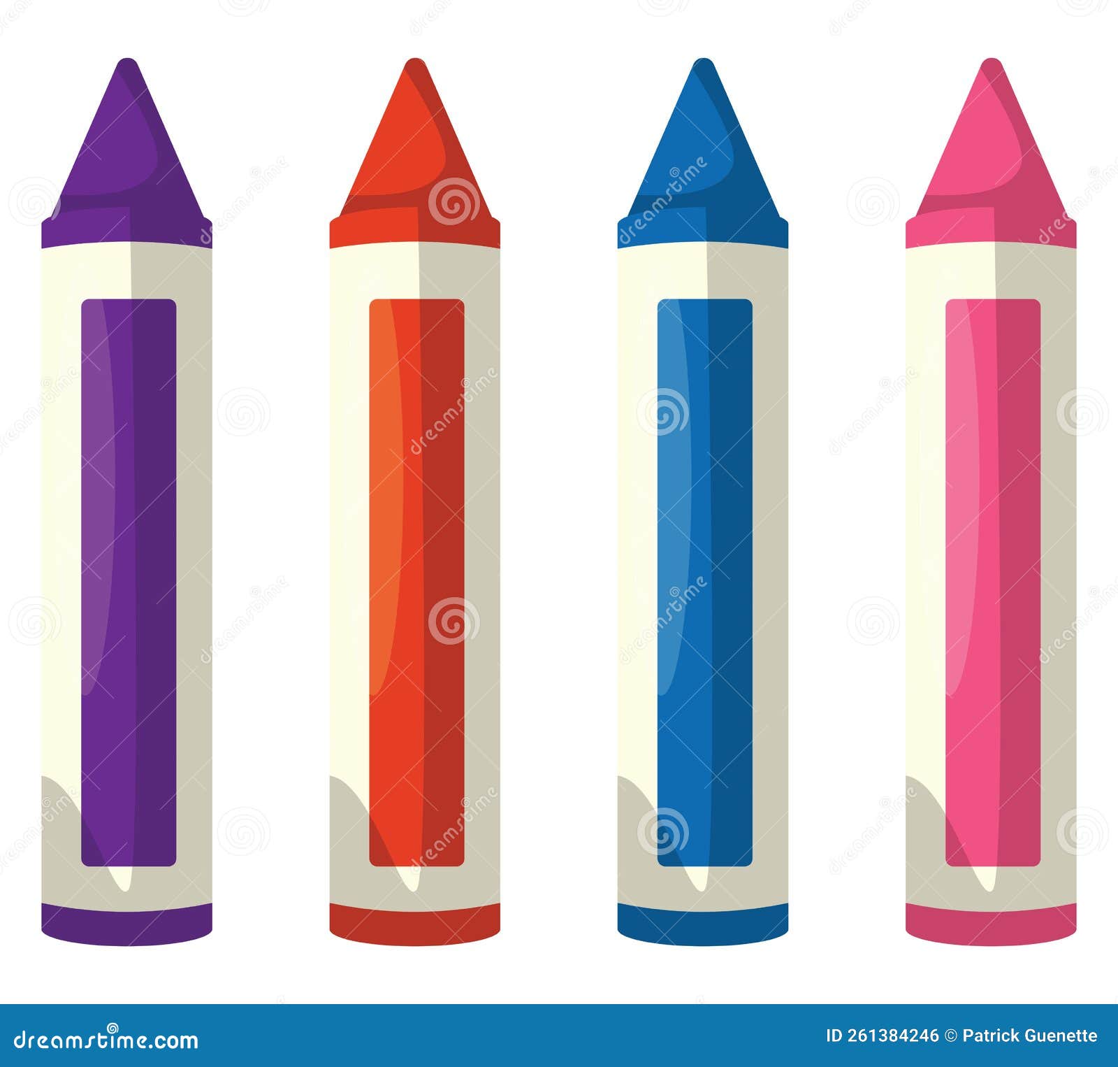 School crayons, icon stock vector. Illustration of color - 261384246