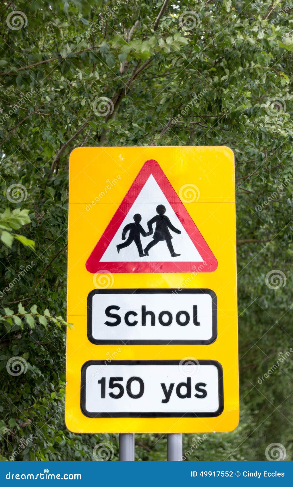 School Crossing Sign stock photo. Image of school, yards - 49917552