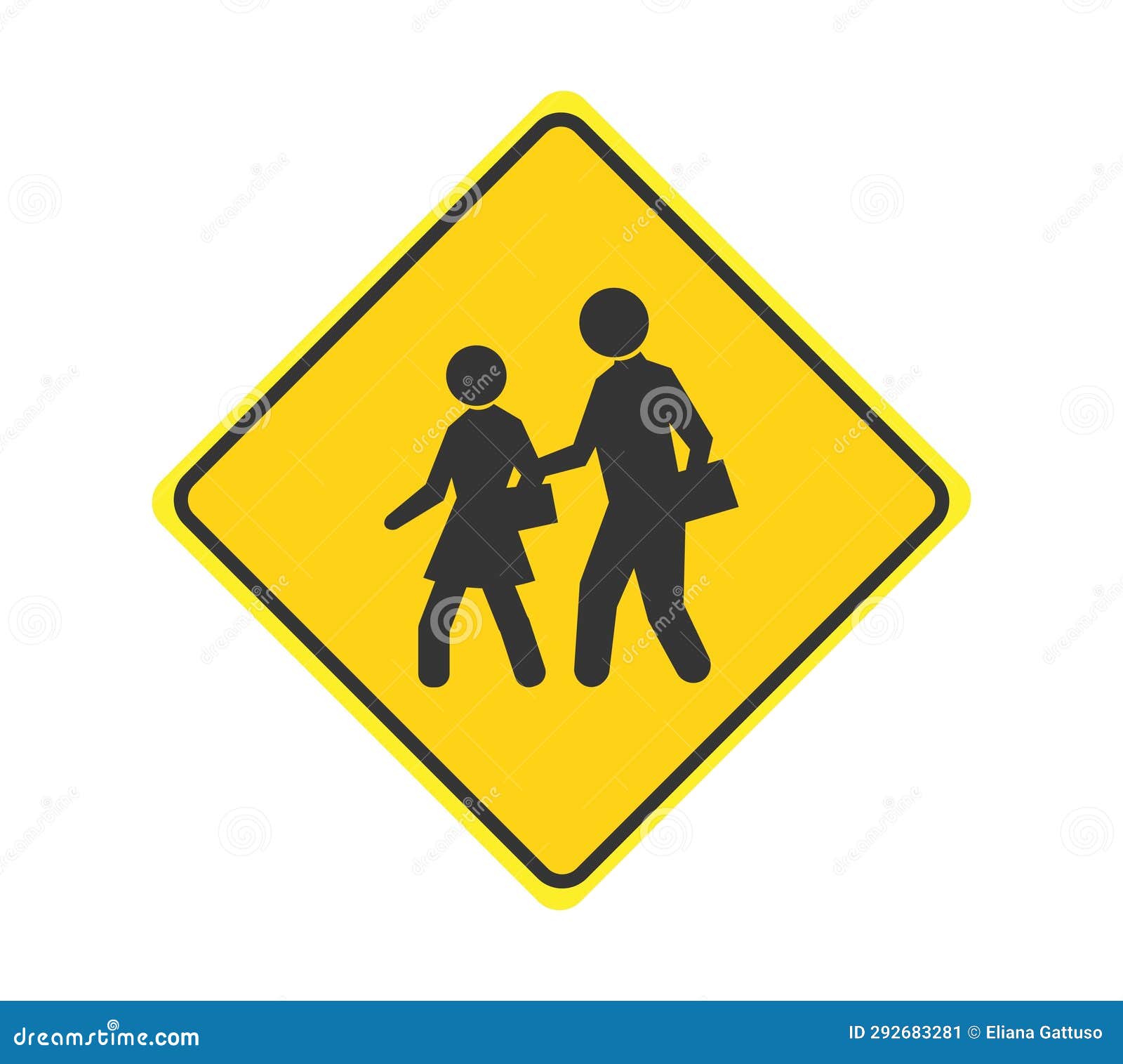 School Crossing Symbol stock illustration. Illustration of caution ...