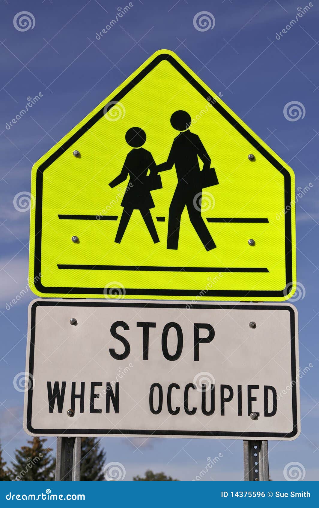 School Crosswalk Sign stock photo. Image of crossing - 14375596