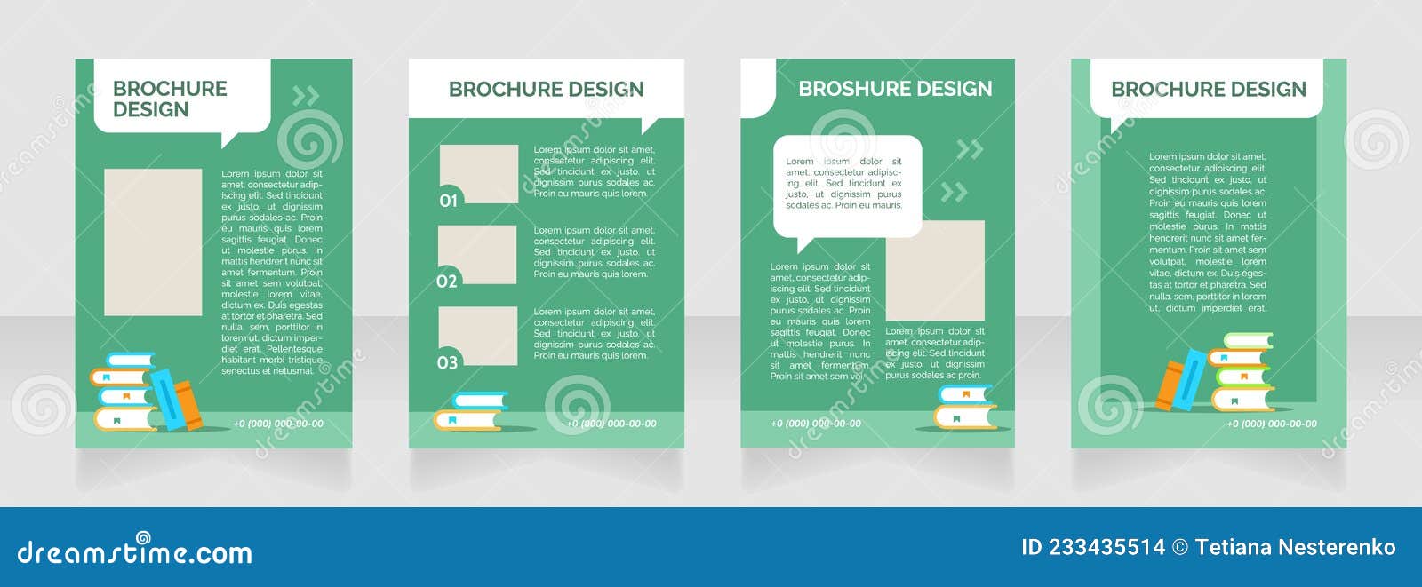 School Curriculum Blank Brochure Layout Design. Primary Education ...