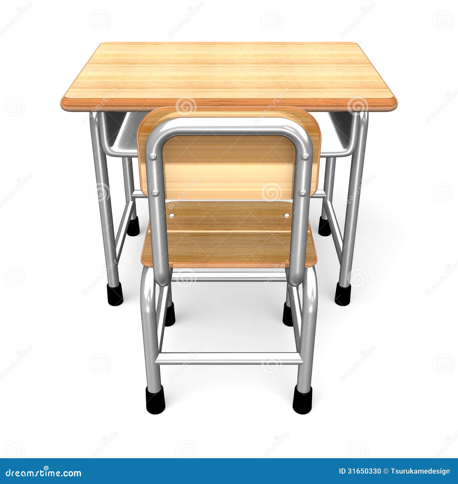 A School Desk Back View Stock Photo - Image: 31650330