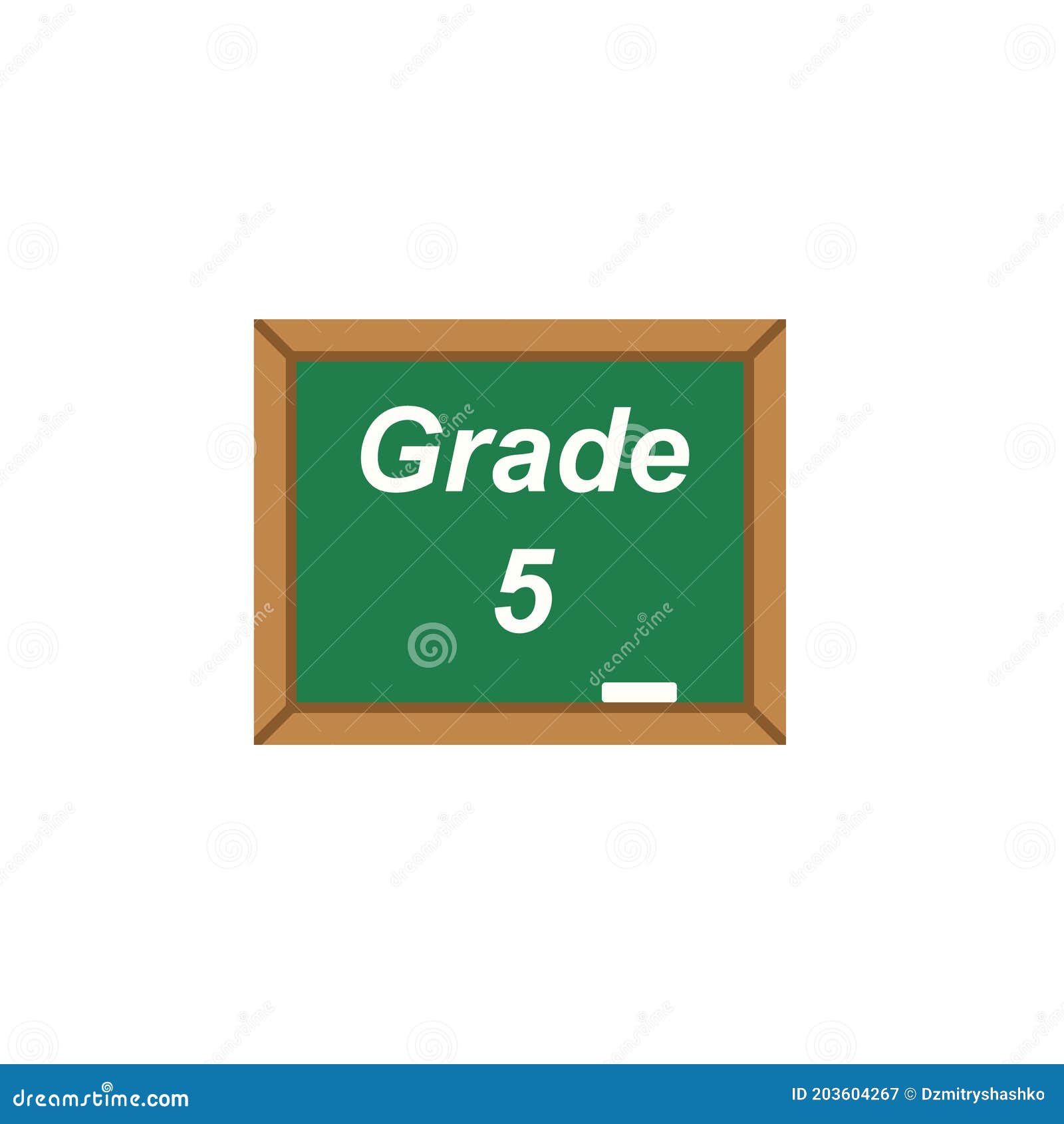 School desk grade 5 icon stock vector. Illustration of desk - 203604267
