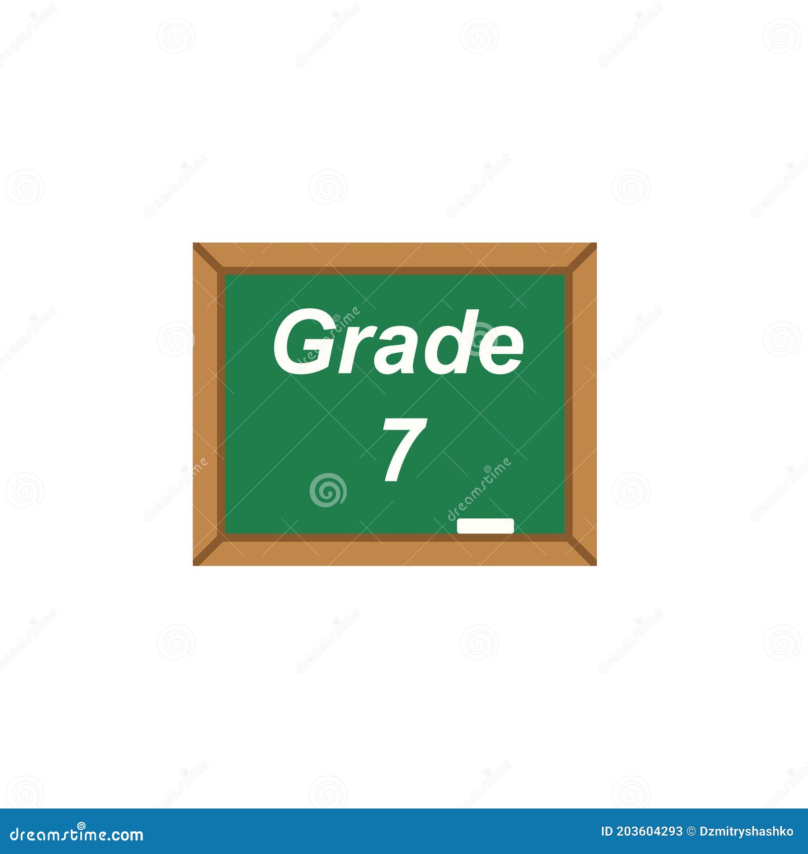 School desk grade 7 icon stock vector. Illustration of white - 203604293