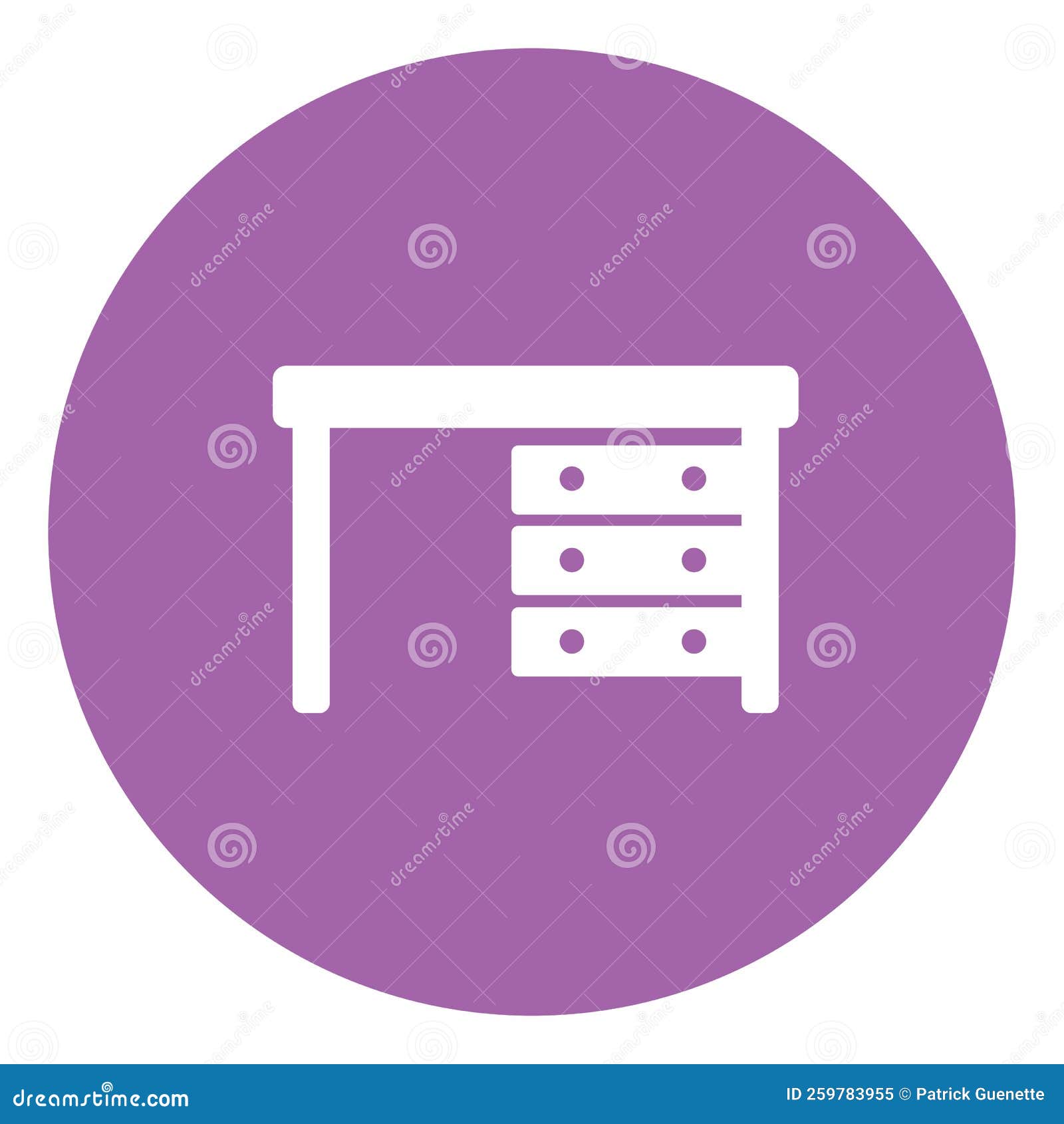 School desk, icon stock vector. Illustration of interior - 259783955