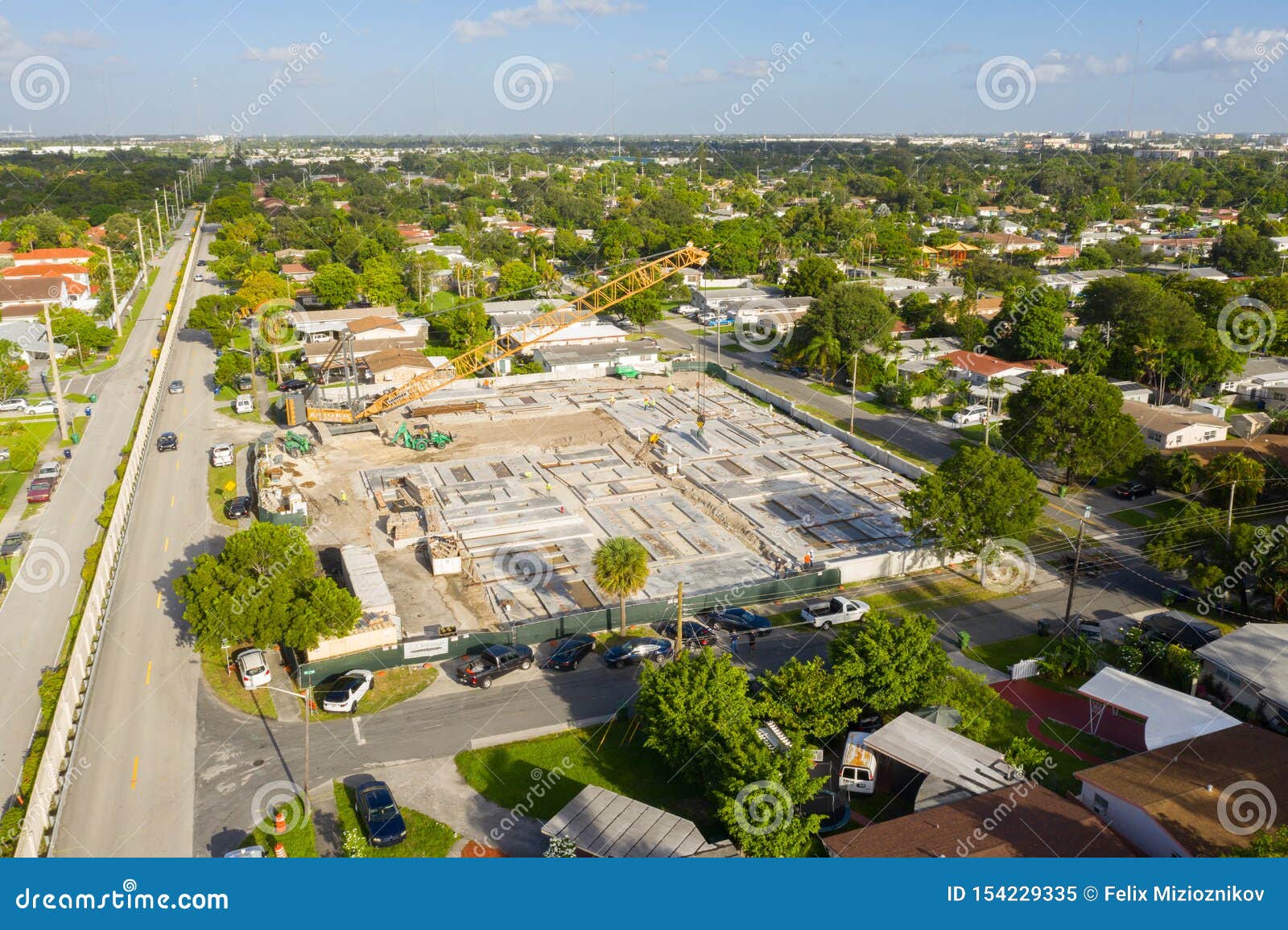 School Development Construction Site in Hallandale FL USA Stock Image ...