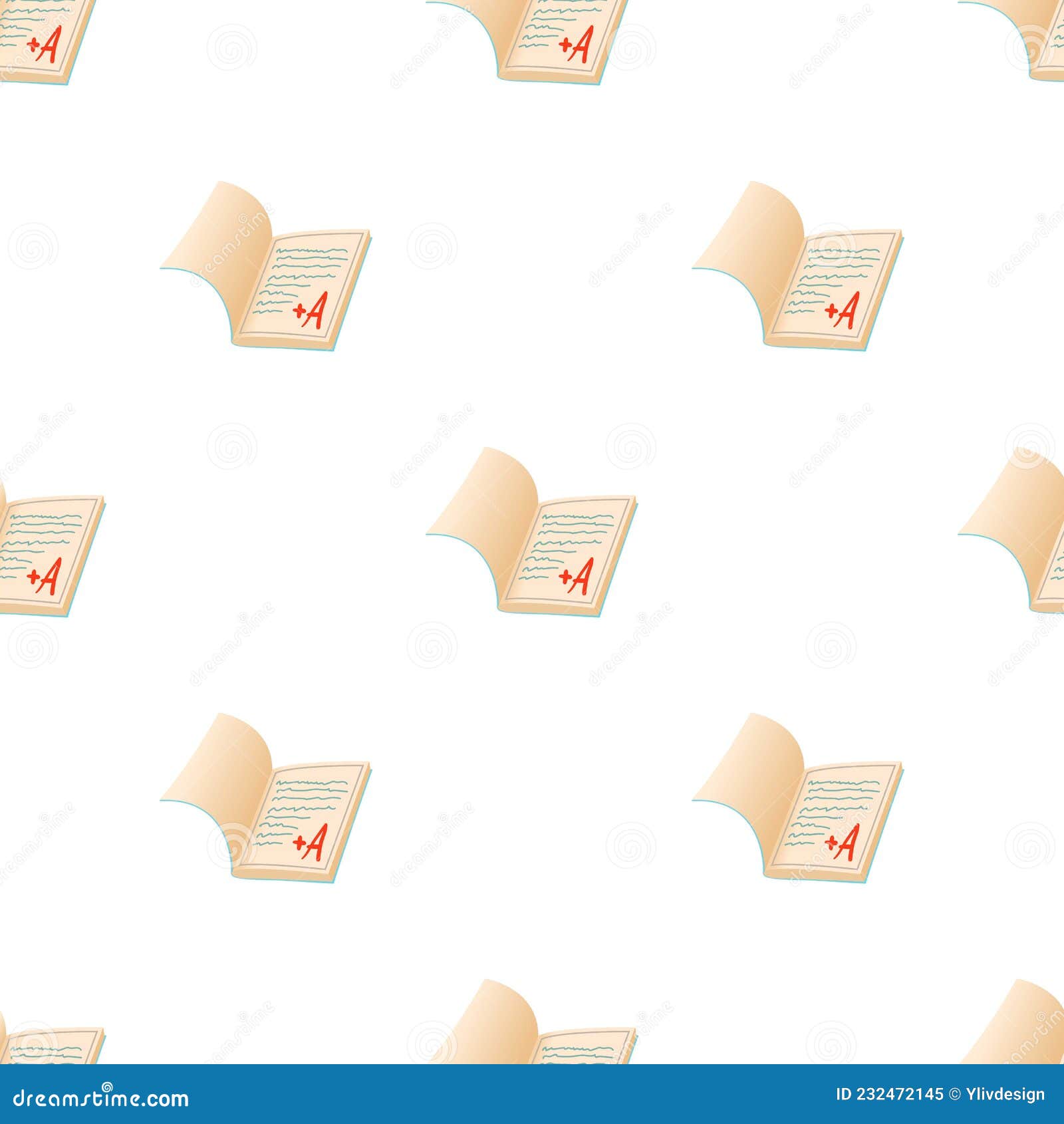 School Diary Pattern Seamless Vector Stock Illustration - Illustration ...