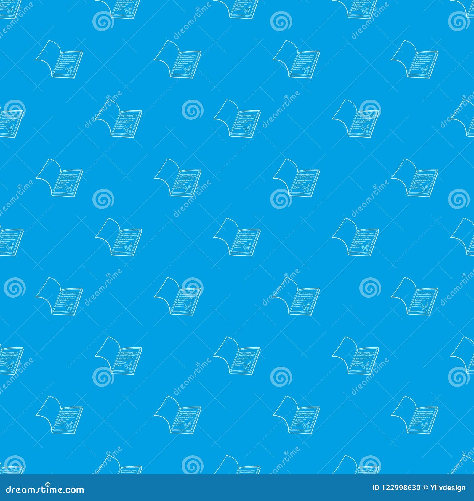 School Diary Pattern Vector Seamless Blue Stock Vector - Illustration ...