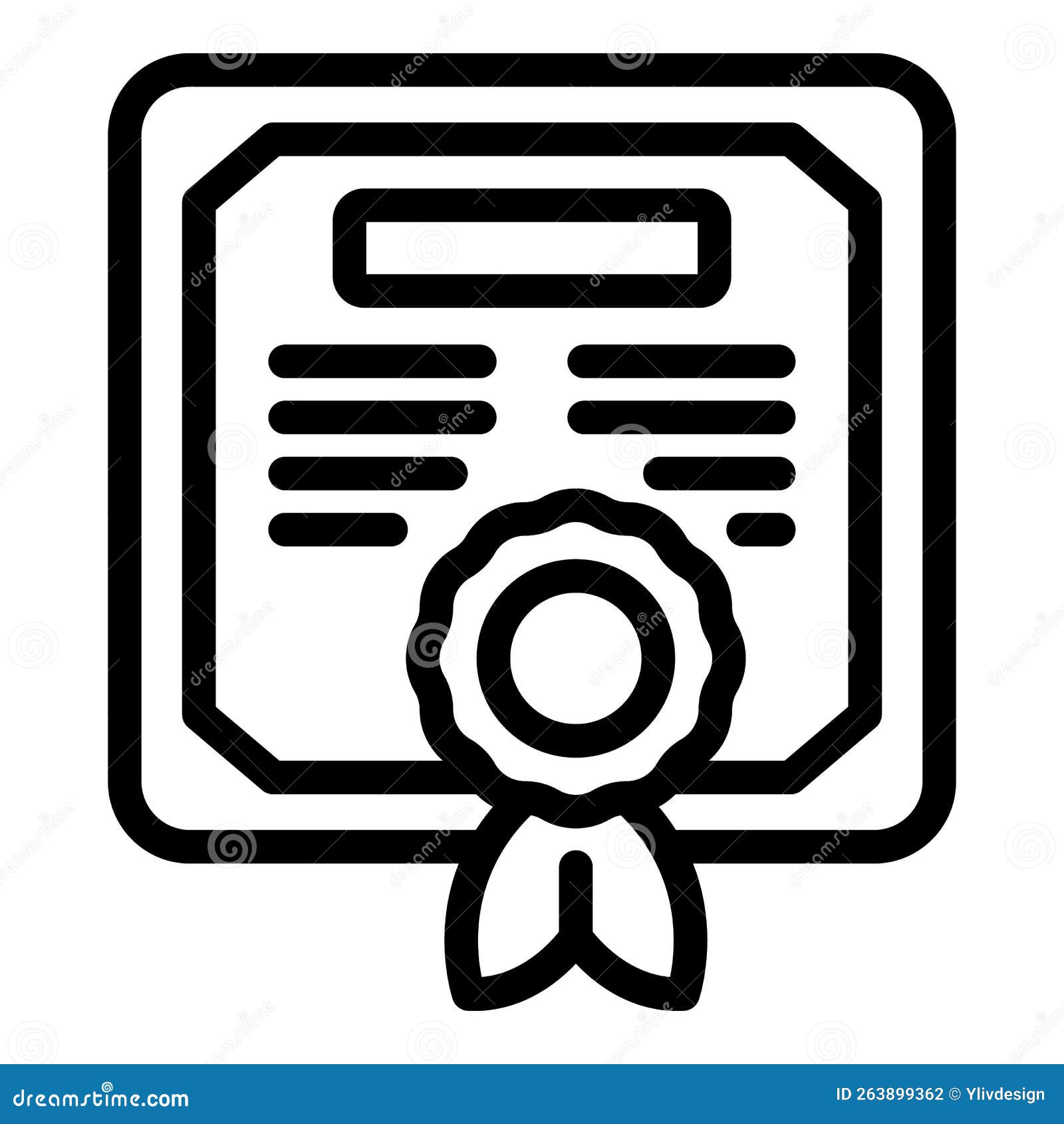 School Diploma Icon Outline Vector. Child Study Stock Illustration ...