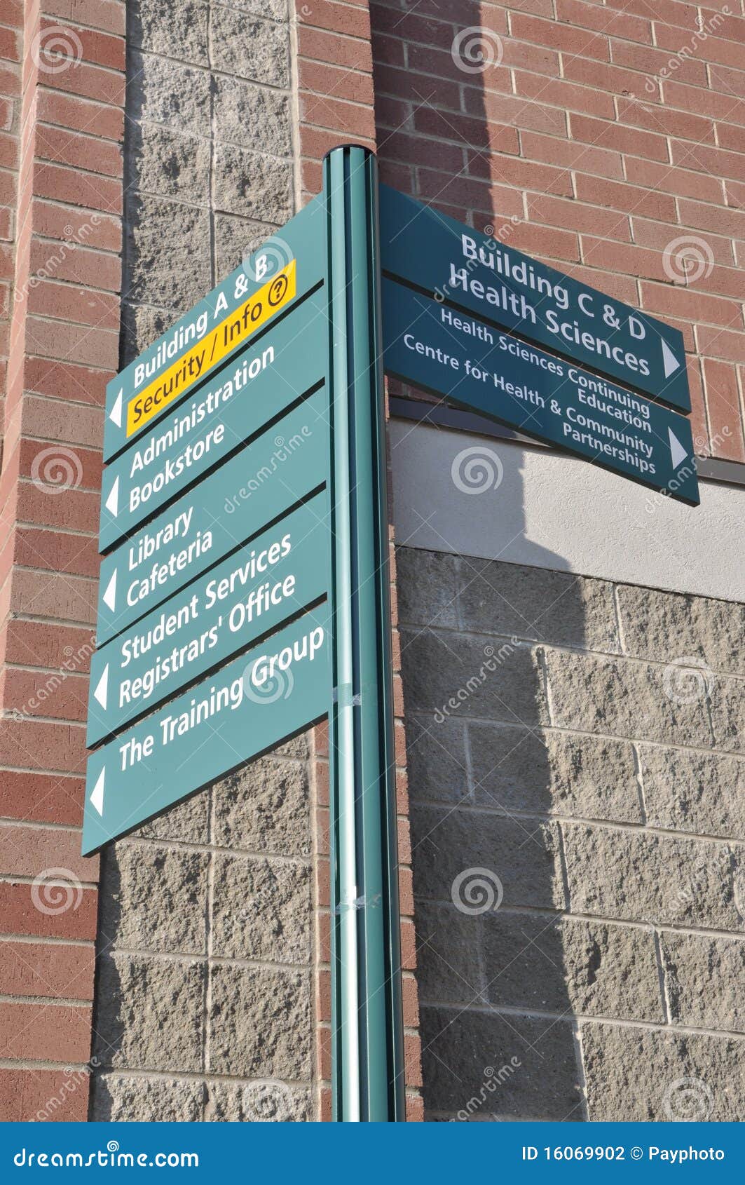 School direction sign stock photo. Image of option, left - 16069902