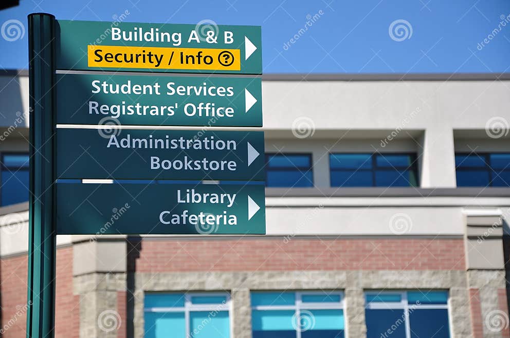 School direction sign stock image. Image of sign, training - 21558915