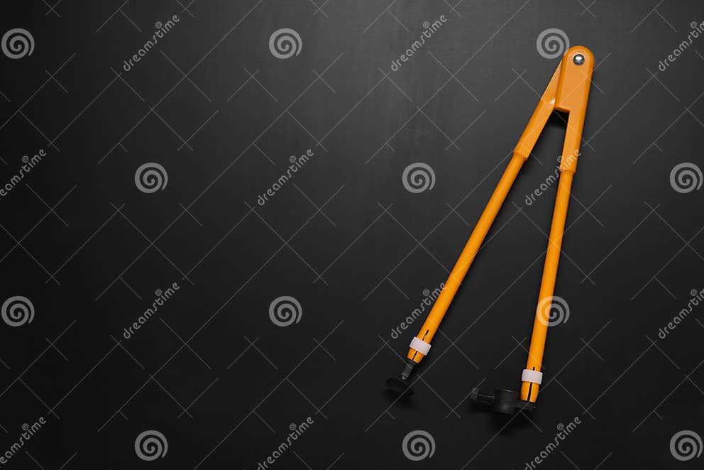 School Divider on Blackboard, Top View. Space for Text Stock Image ...