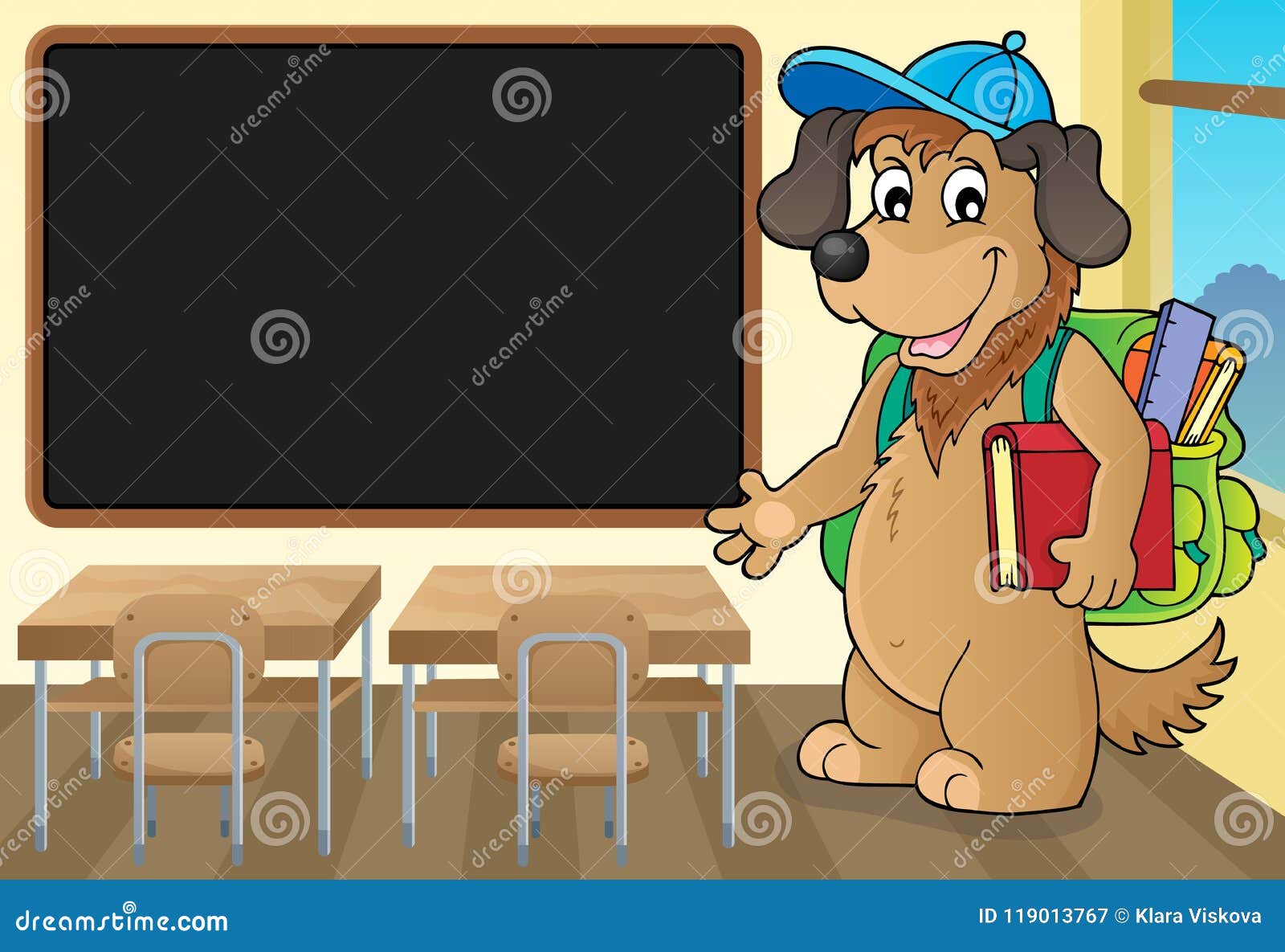 School dog theme image 3 stock vector. Illustration of backpack - 119013767