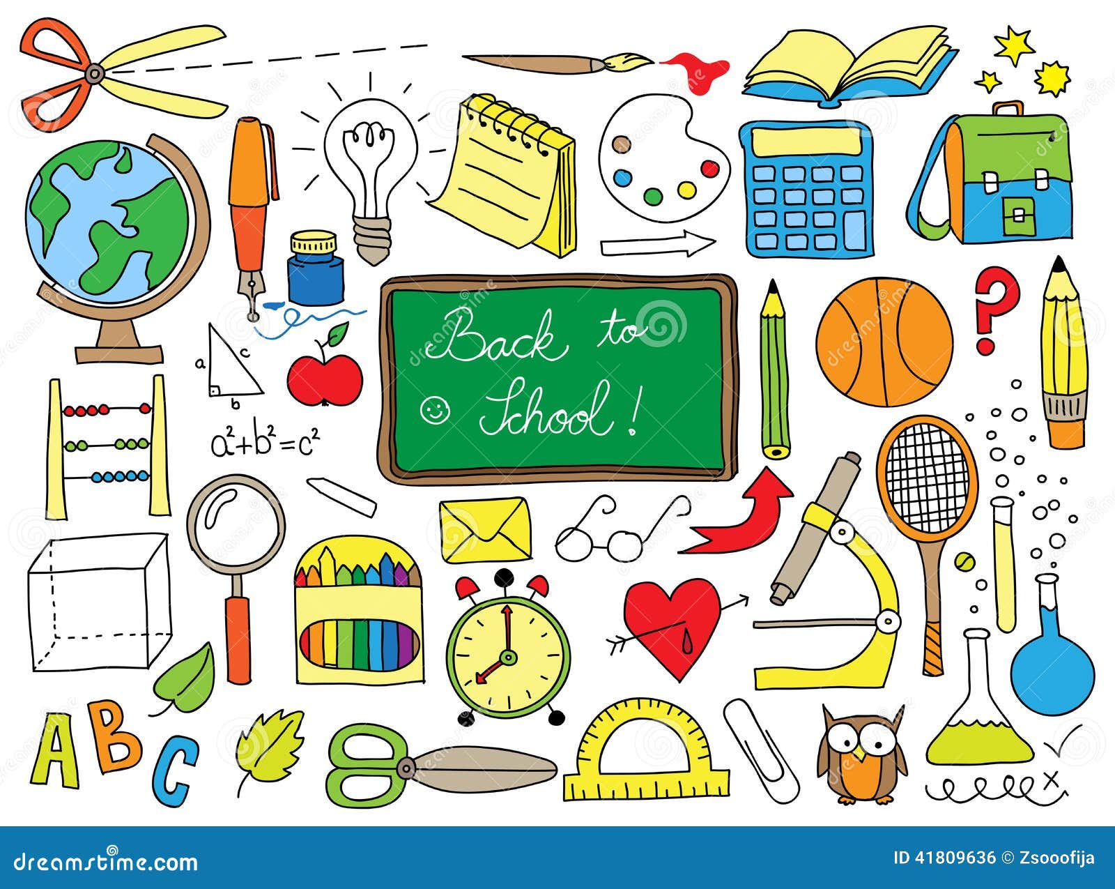 School Doodle Drawing Vector Illustration | CartoonDealer.com #42507418