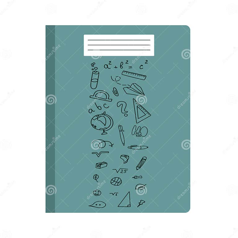 School Doodle on Notebook Page Vector Background File Stock Vector ...
