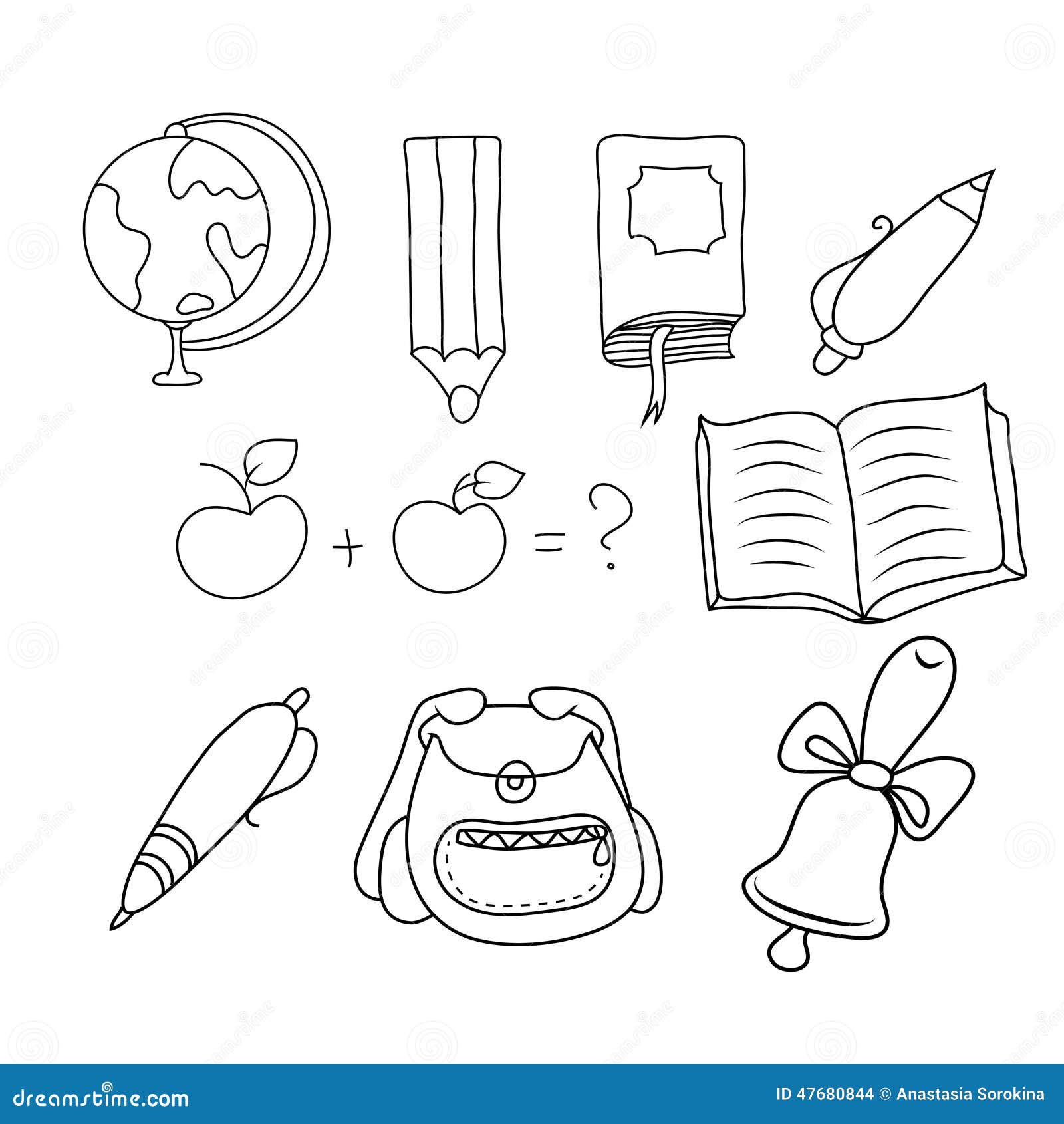 School - Doodles Collection Stock Illustration - Illustration of ...
