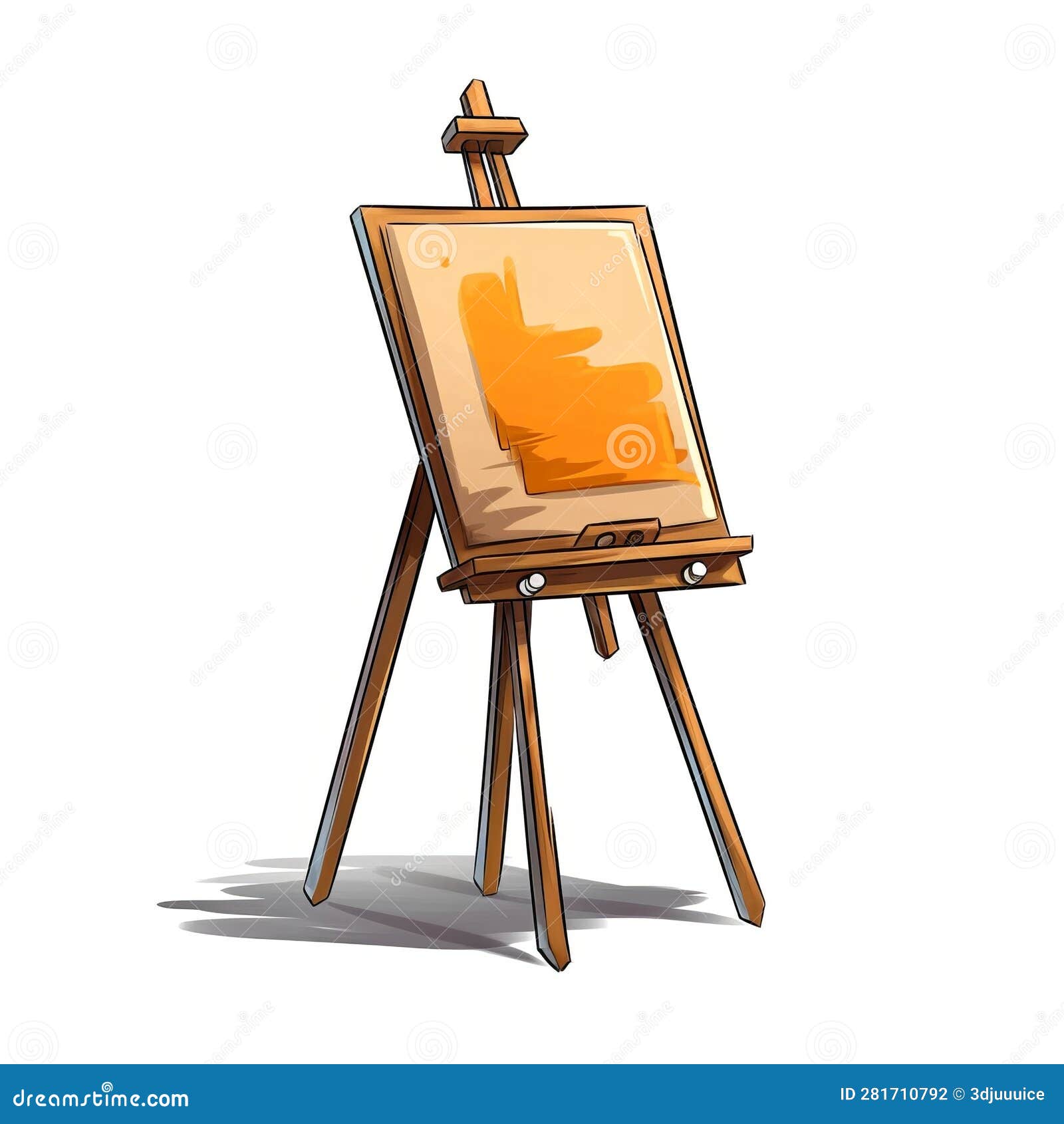 School Drawing Board Education Tool Cartoon Square Illustration. Stock ...