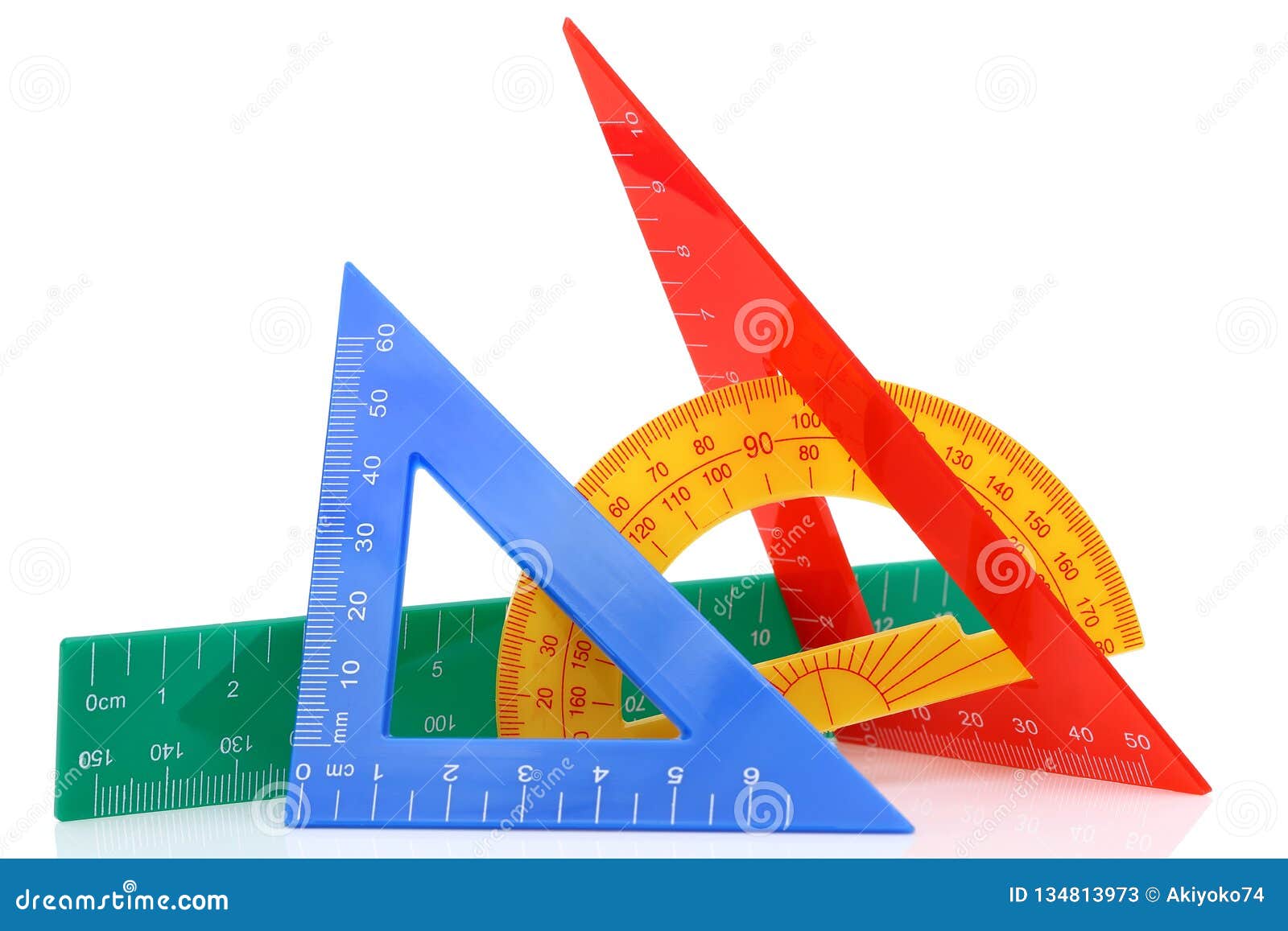 School Drawing Tools. Triangle, Ruler Stock Image - Image of instrument ...