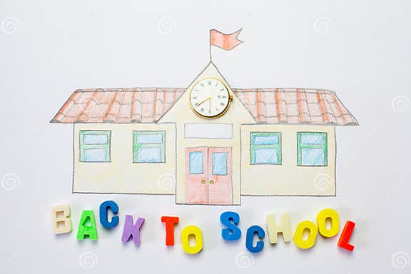School Drawing stock illustration. Illustration of copy - 261239646