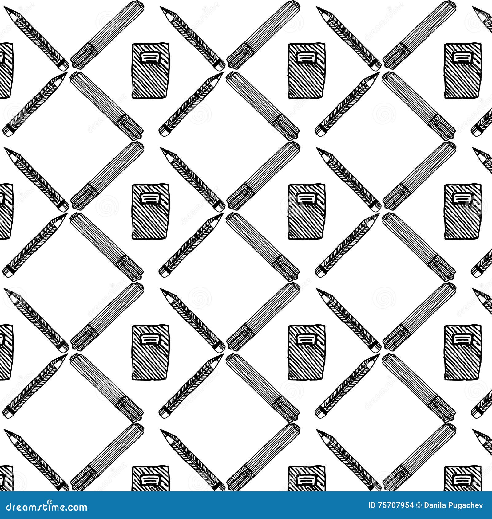School Drawing and Writing Tools Pattern Stock Vector - Illustration of ...